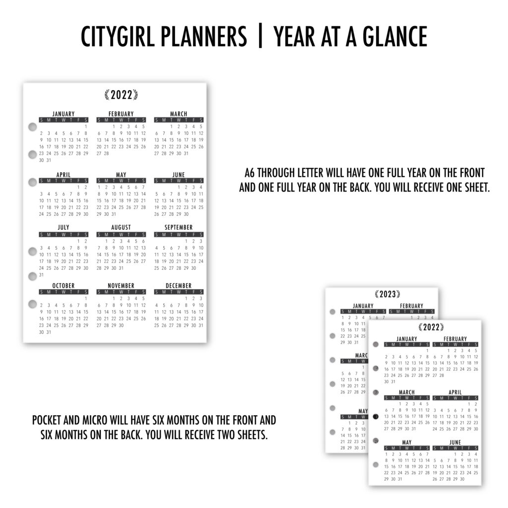 Year at a Glance Calendar with Lamination - Rainbow Print - CityGirl ...