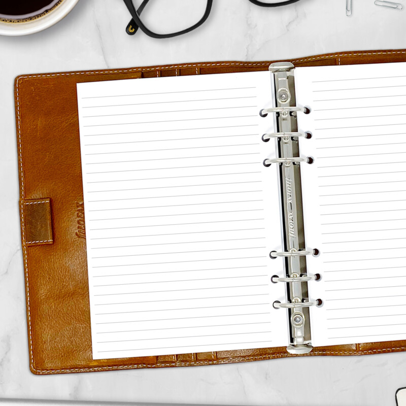 Lined Paper Planner Insert – Simple Writing Pages for Planners ...