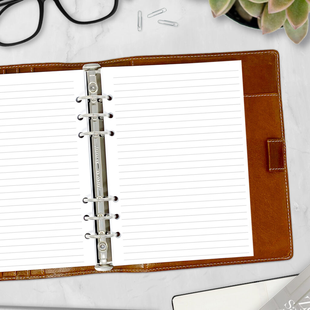 Lined Paper Planner Insert – Simple Writing Pages for Planners ...