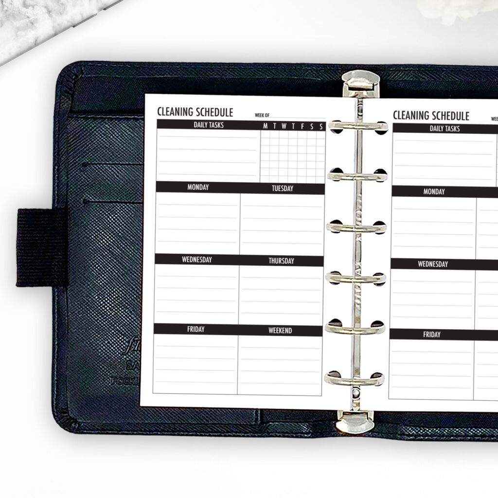 Cleaning Schedule Planner Insert – Housekeeping Checklist Pages ...