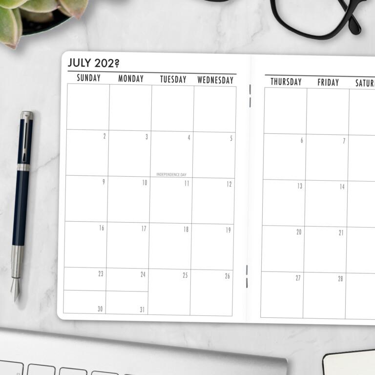 Nevermore Month on 2 Pages Notebook Refill - CityGirl Planners