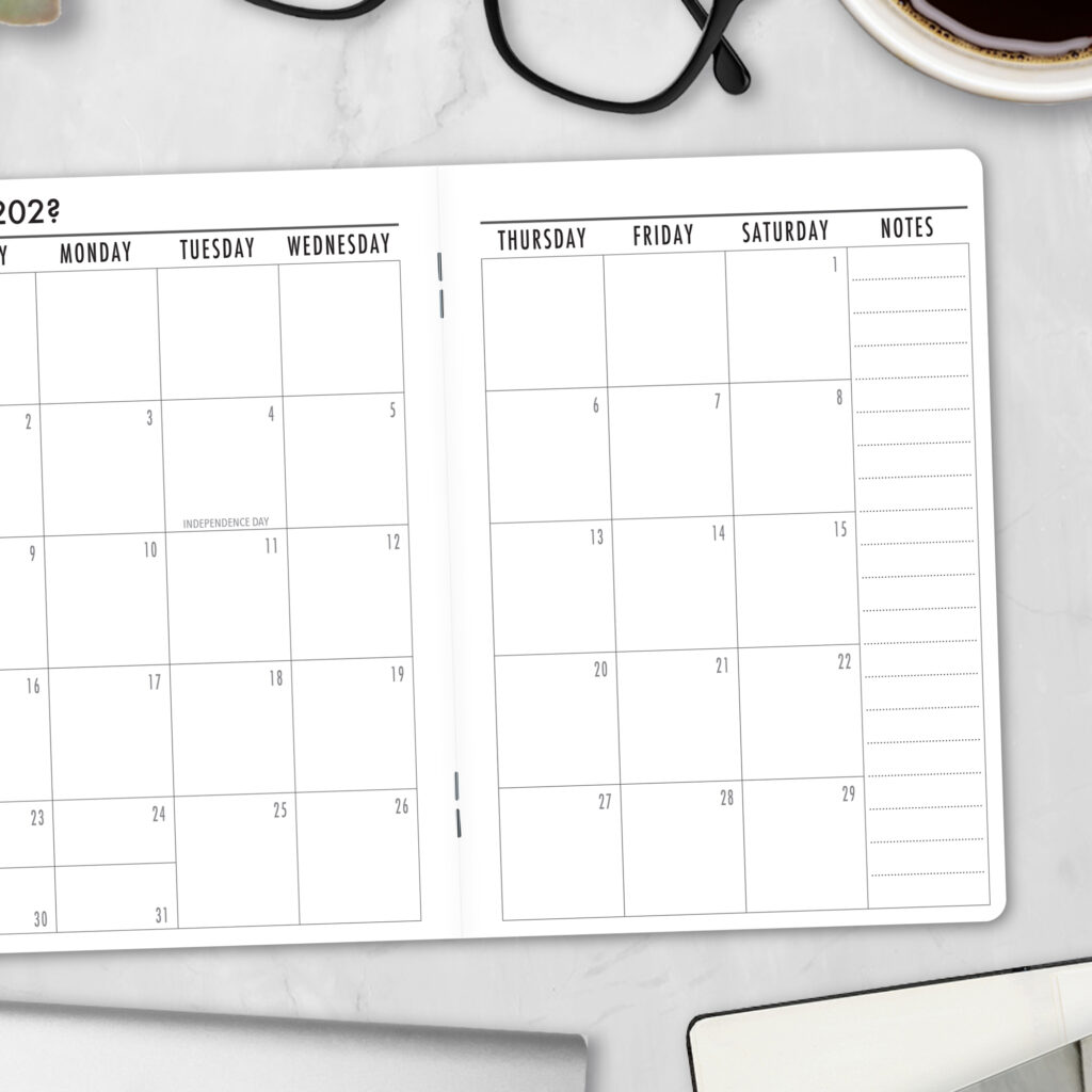 Nevermore Month on 2 Pages Notebook Refill - CityGirl Planners