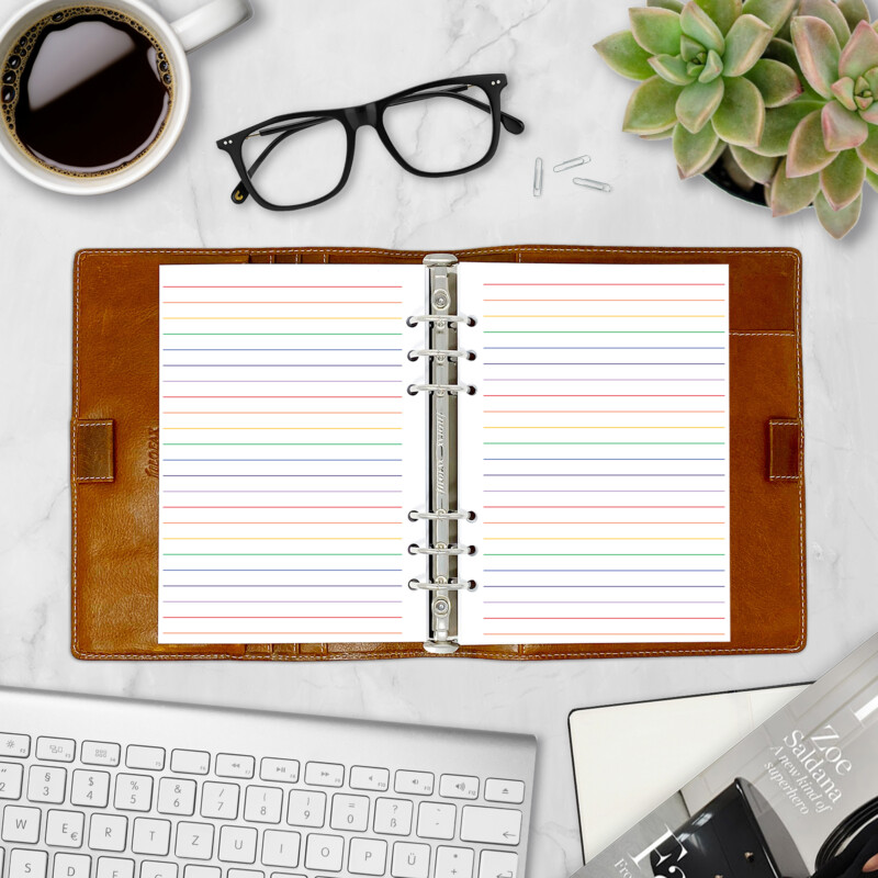 ROY G BIV Planner Insert – Lined Rainbow Pages | CityGirl Planners