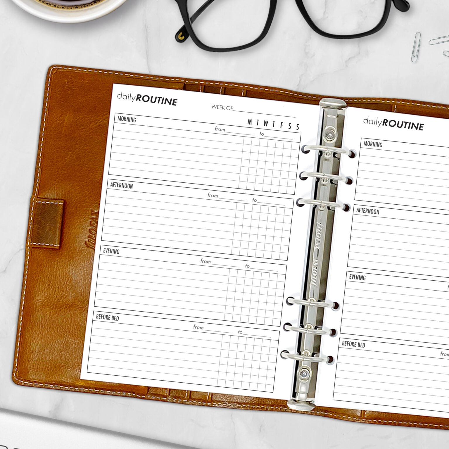 Daily Routine Planner Insert – Habit & Task Tracker Pages | CityGirl ...