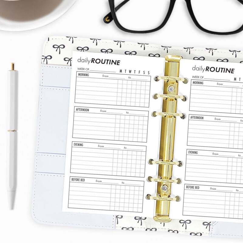 Daily Routine Planner Insert – Habit & Task Tracker Pages | CityGirl ...