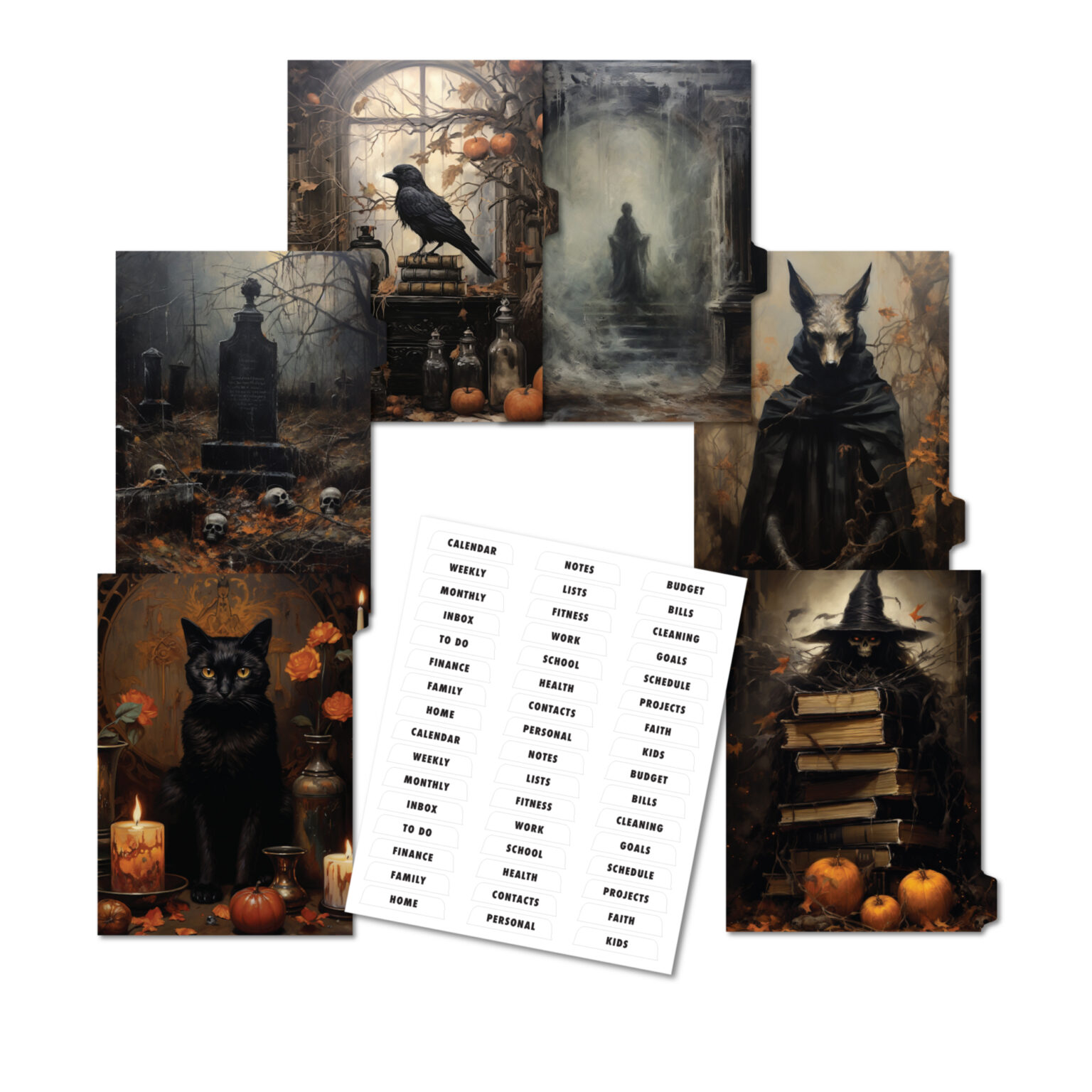Divider & Label Set - Spooky Season - CityGirl Planners